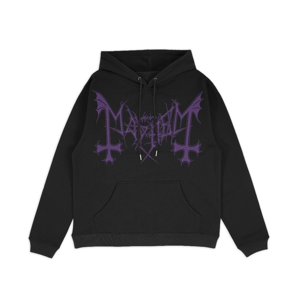 HITAM Hoodie Sweater Jumper Skena Black Band MetAL Mayhem Logo Front ...