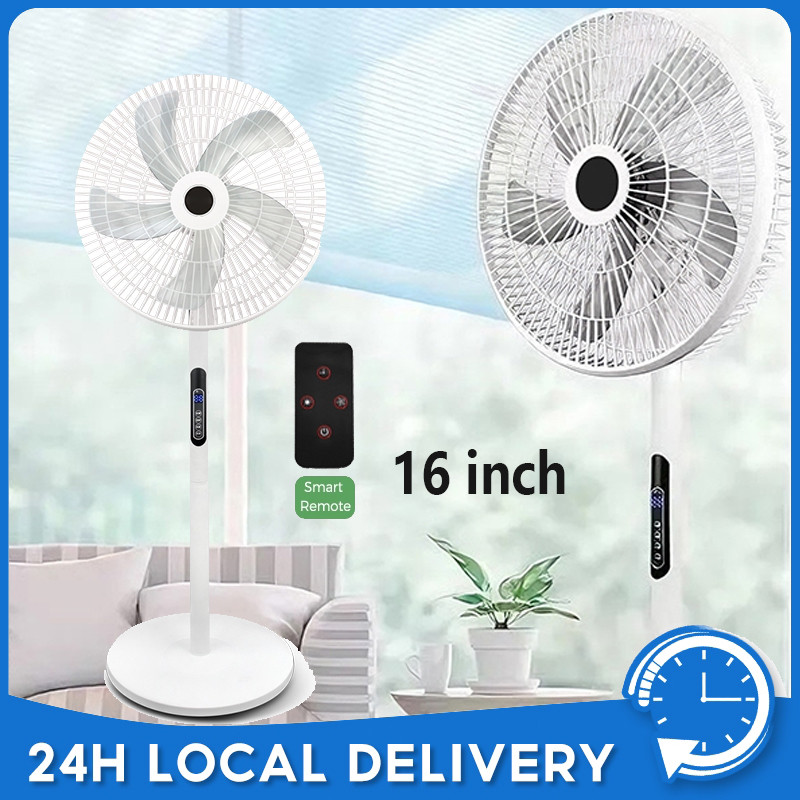Electric Fan Stand Fan 16Inch Standard 5 Blade Remote Control Floor Fan ...