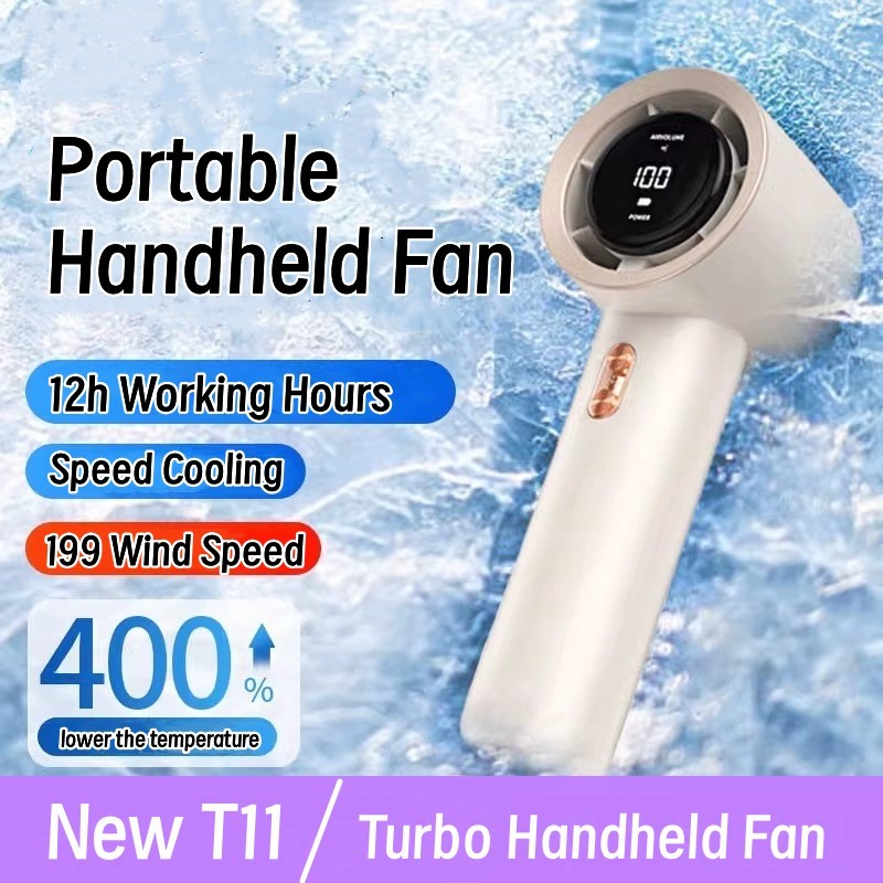 T11 High Speed Turbo Fan 4000mAh Rechargeable Handheld Turbine Air ...