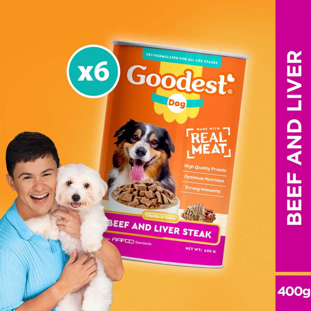 Goodest Dog Wet Canned Beef and Liver Steak (400g) | Shopee Philippines