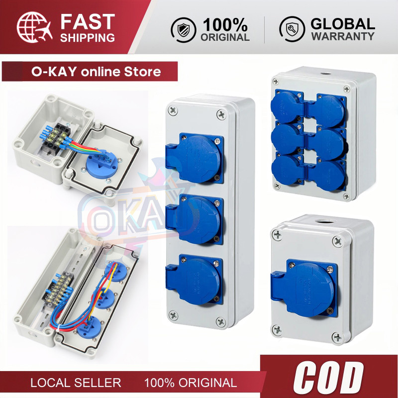 IP65 Industrial Socket - 10A Outdoor Socket Box - Dustproof ...