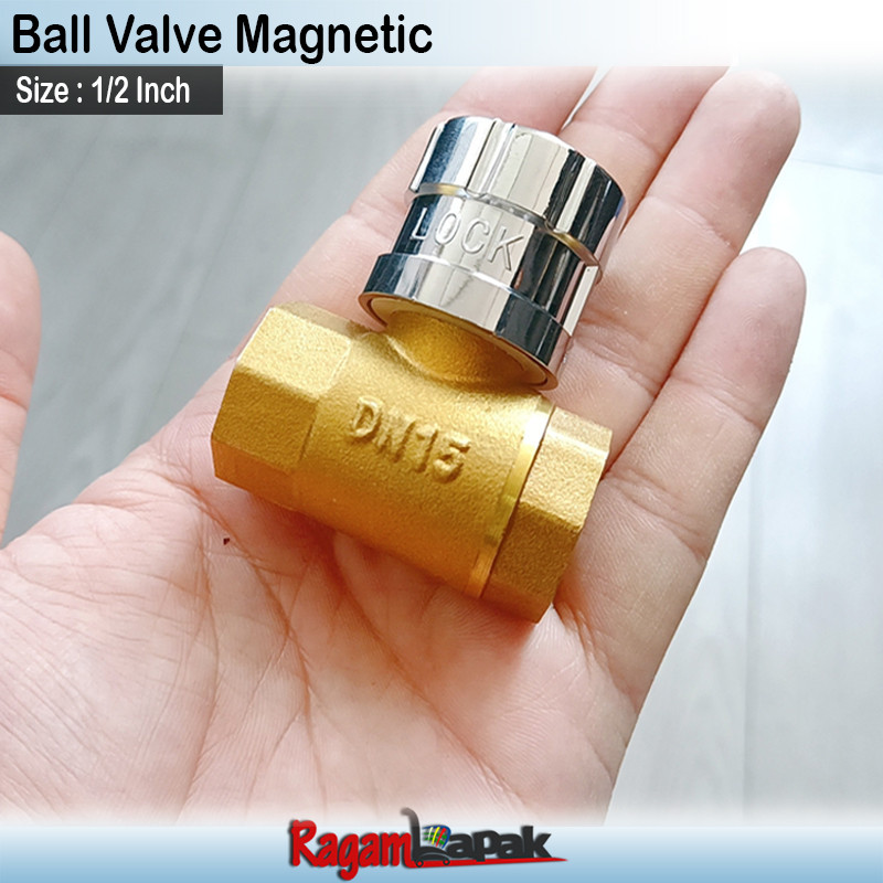 1/2 inch Magnetic Ball Valve / Magnetic Faucet / 1/2" Brass lockable ...