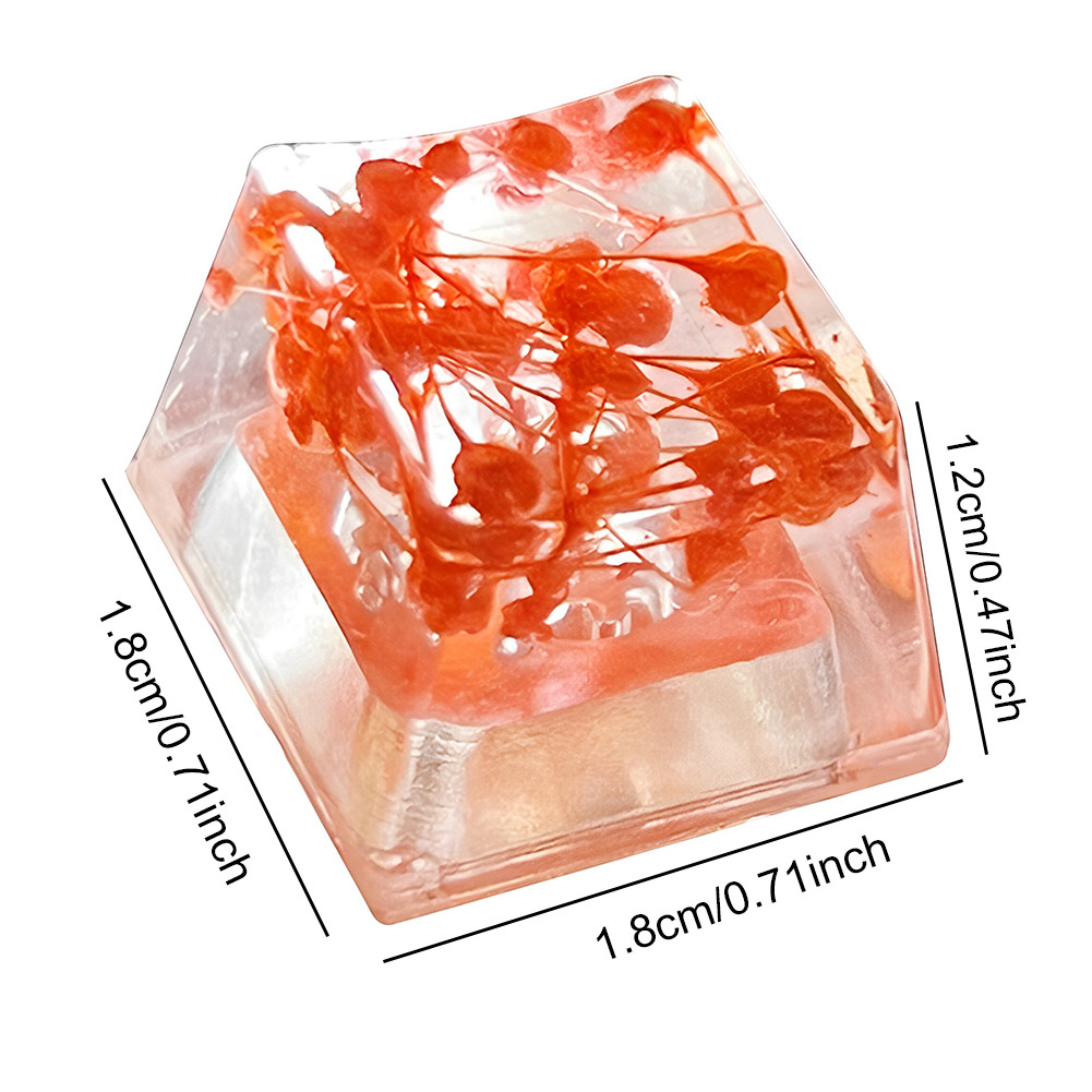 Resin Dry Flowers Keycap Novelty Artisan Keycap Handmade Translucently ...