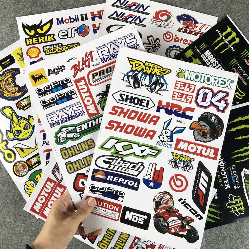 Creative Motor Stickers para sa E-Bike at Helmet | Astig na Scratch ...