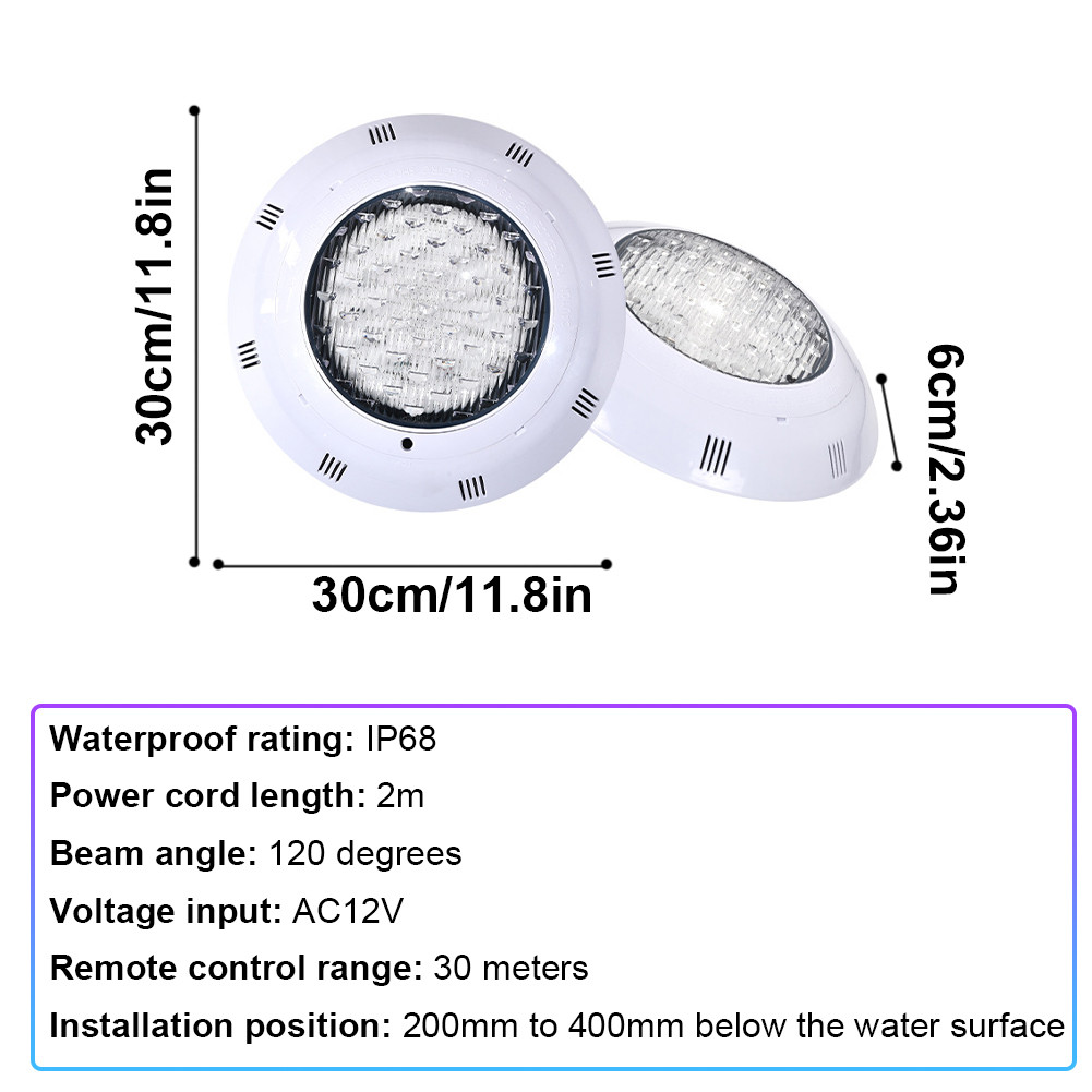 LED Underwater Swimming Pool Lights with Remote Control Swimming Pool Light Fixture Underwater ...