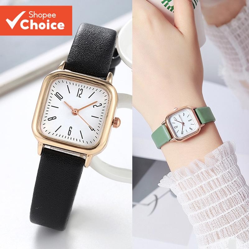 Fashion Simple Square Dial Niche Women's Watch Sweet Unique Belt Ladies Watch | Shopee Philippines