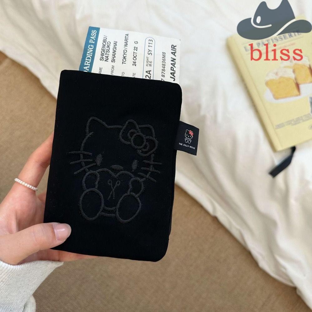 BLISS Cartoon Kitty Cat Passport Bag, Card Holder Purse Travel Wallet ...