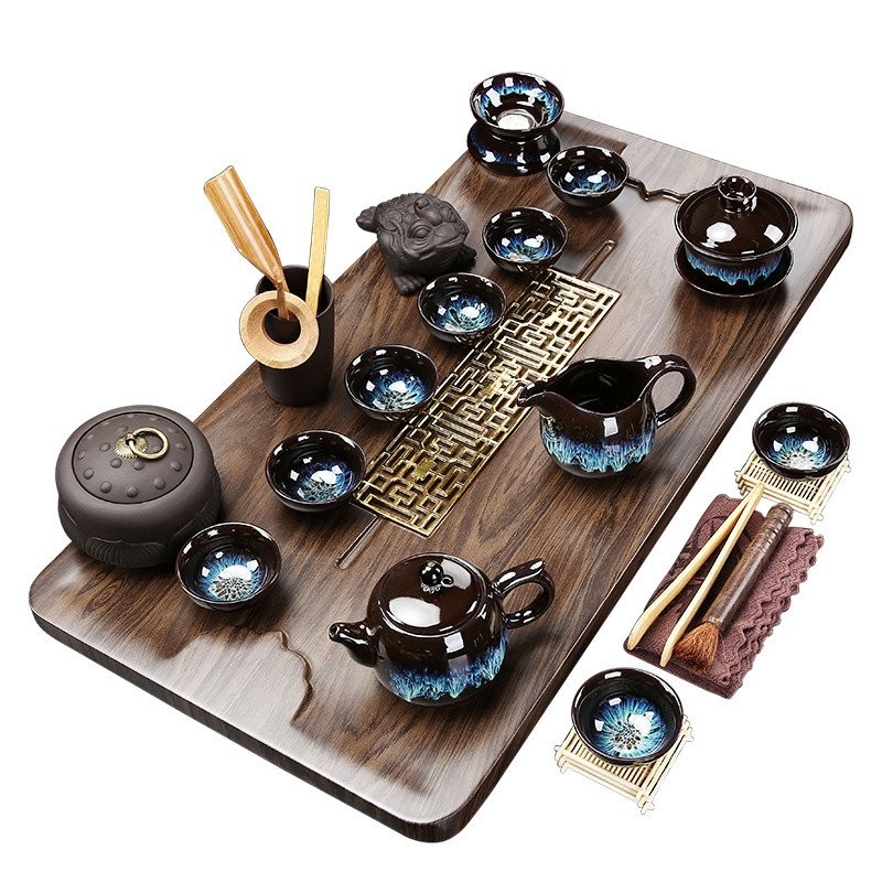 Home Tea Tray Tea Sea Modern Complete Tea Table Purple Clay Light ...