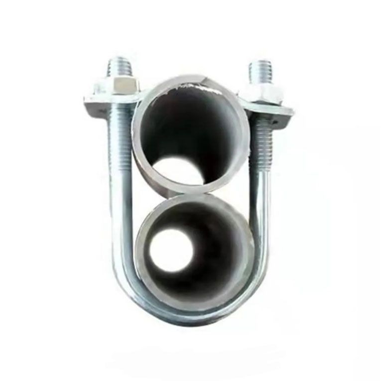 U-Shaped Double-Tube Fixing Card Double-Headed Pipe Clamp 8-Character ...