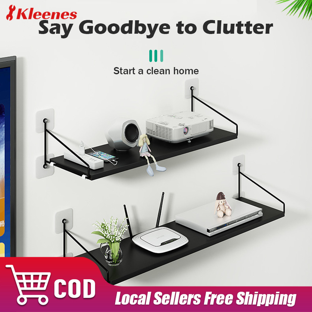 Punch-Free Wall Mounted Wifi Router Shelf Set-Top Box Bracket Storage ...