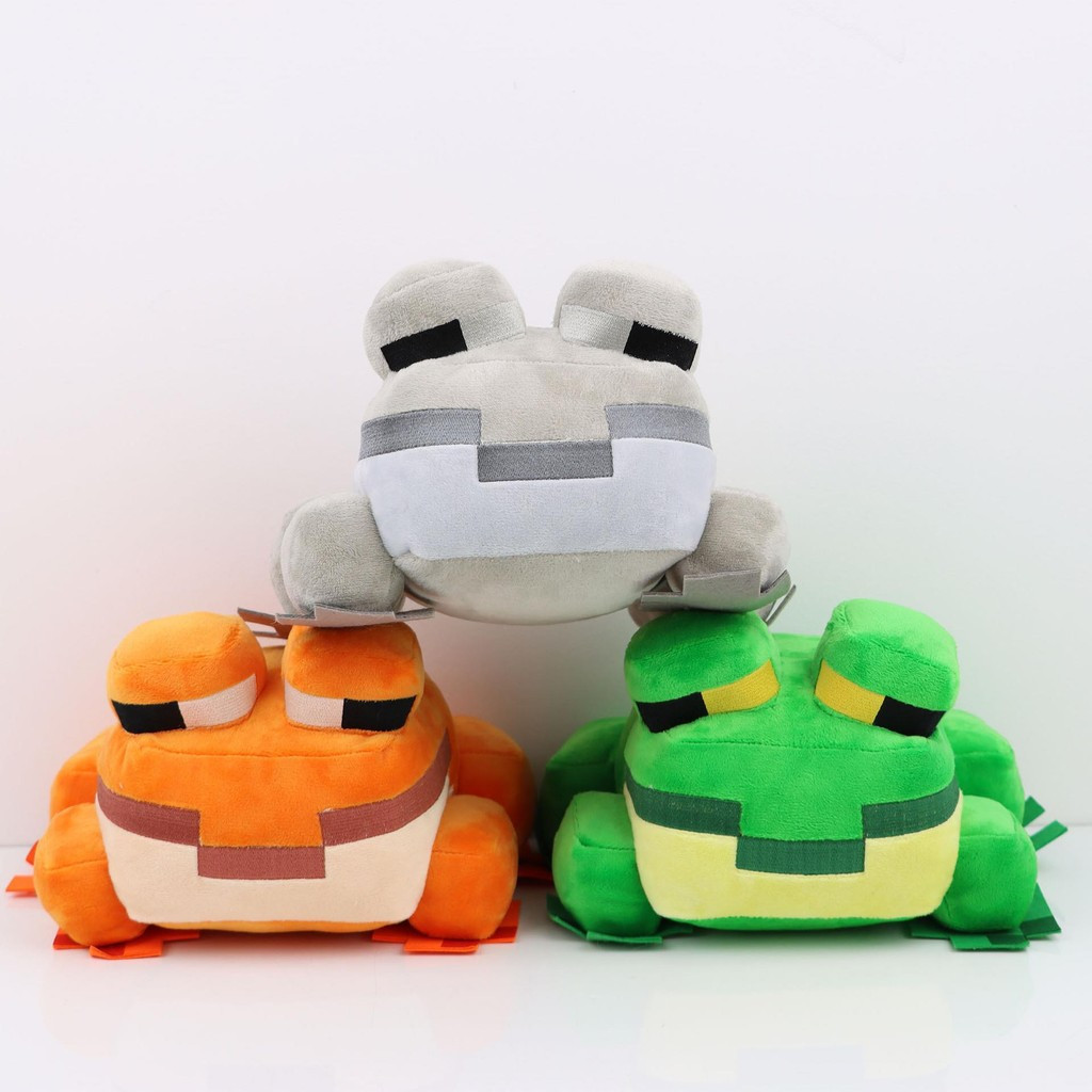 Minecraft Frog Pillow Plush Doll Minecraft Block Frog Pixel-Wind Doll ...