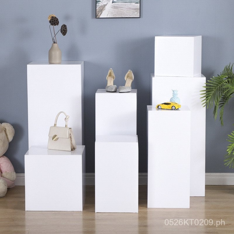 Exhibition White Display Cabinet Wooden Women's Clothing Store Table ...
