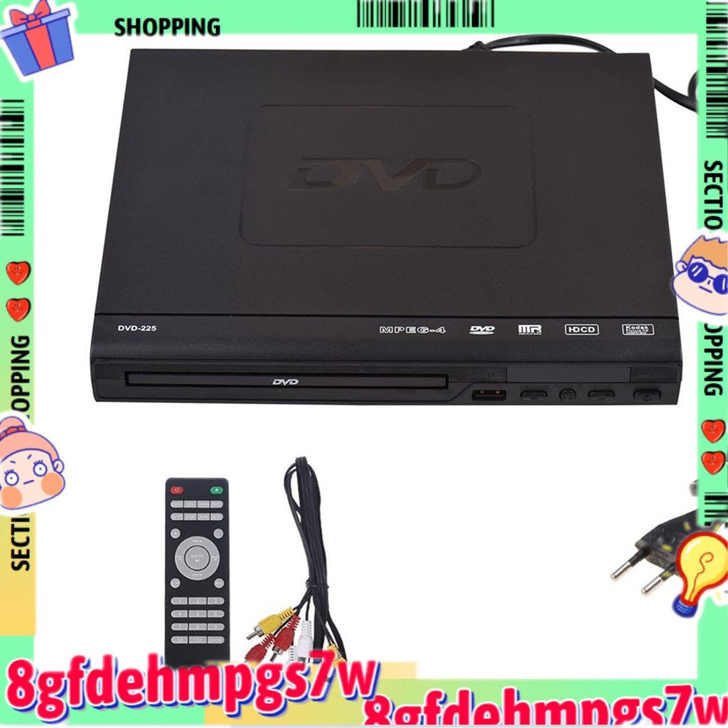 DVD-225 Home DVD Player Digital Multimedia Player AV Output with Remote ...
