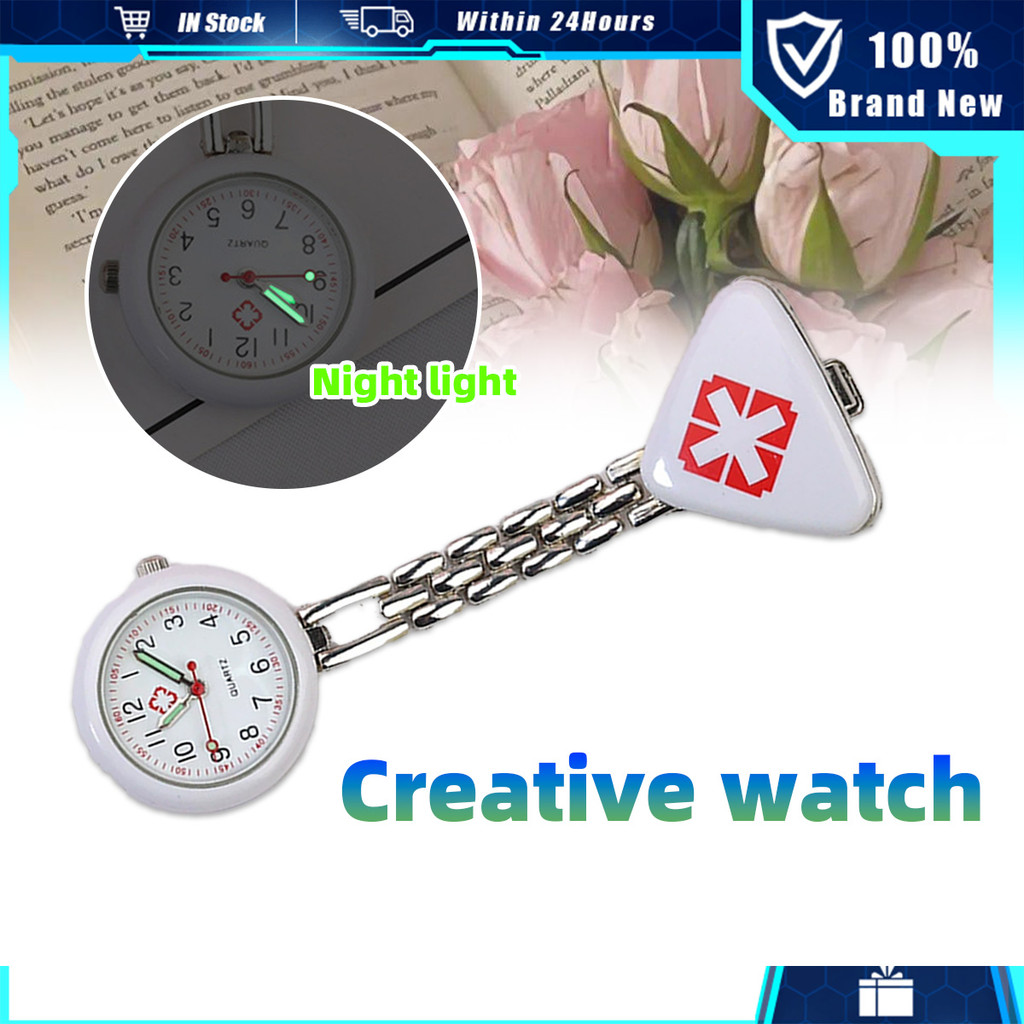 Fashion New Doctor Watch 2025 New Quartz Clip-on Brooch Triangle Nurse ...