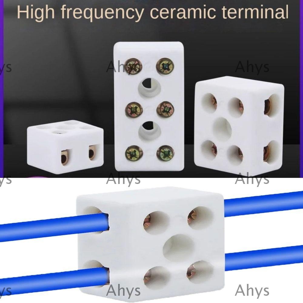 AHYS Ceramic Wiring Terminal Block, 3 In 3 Out 4 In 4 Out 6 In 6 Out 10 ...