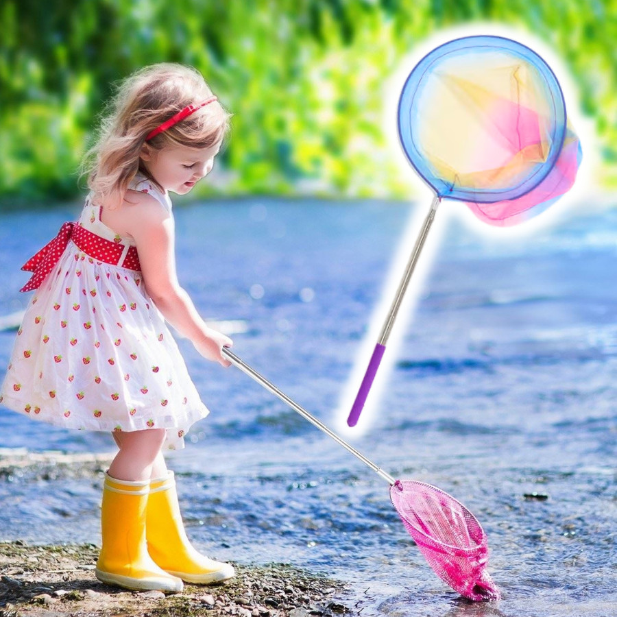 Fish Scoop Extendable Bird And Insect Catcher Round Shape Fishing Net ...