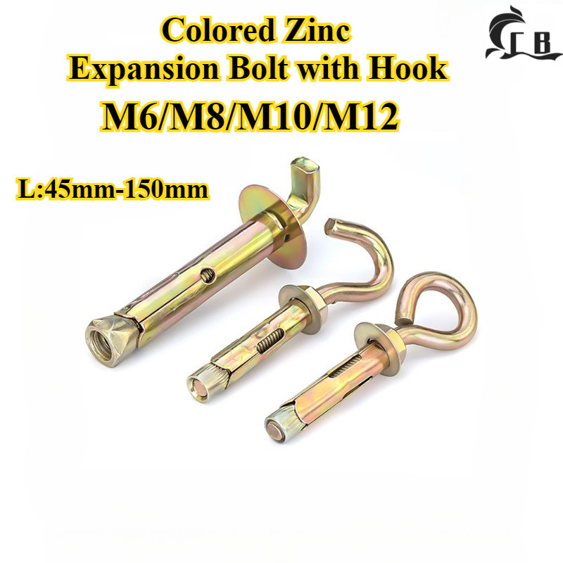 [CB-PZLS] Colored Zinc, Expansion Bolt with Hook, M6/M8/M10/M12 ...