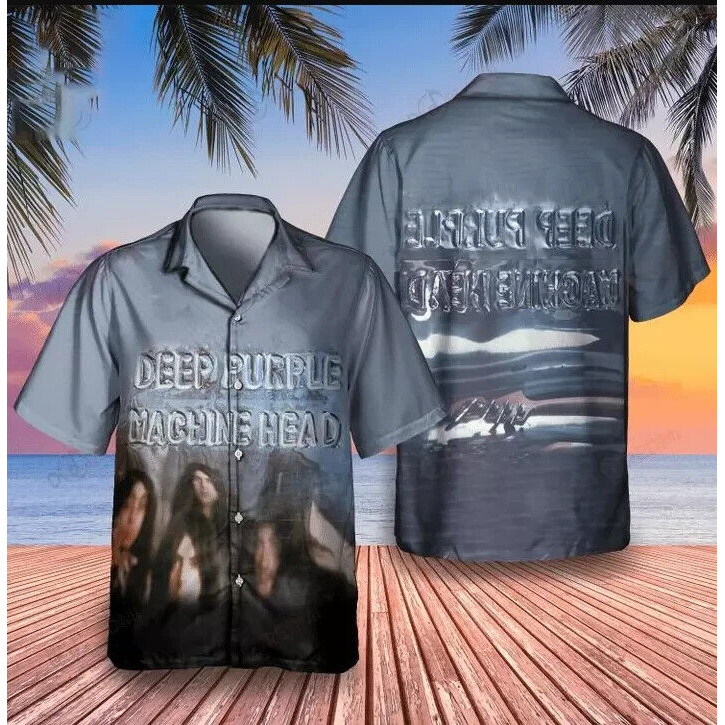 Deep Purple Machine Head Album Cover Hawaiian Shirt, shirt US size ...