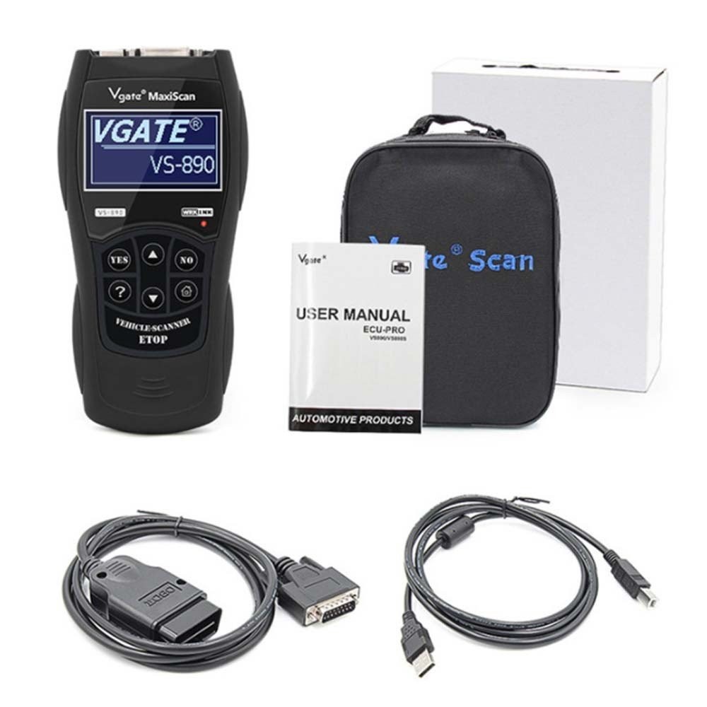 Vgate Scan tool Maxiscan VS890 obd2Car Code Reading Fault Detector Multi-Language | Shopee ...