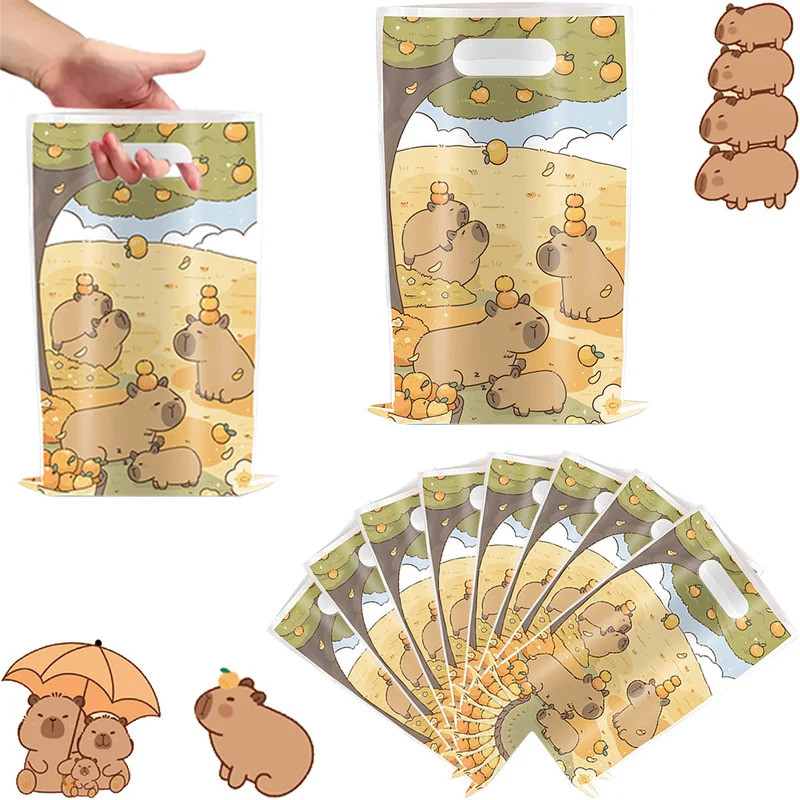 Capybara Party Gift Bags Candy Filled Bags Capybara Snack Bags Pinata ...