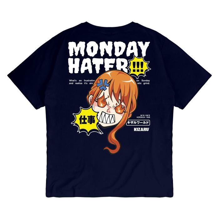 KIZARU Anime T-Shirt NAMI HATES MONDAY | Shopee Philippines