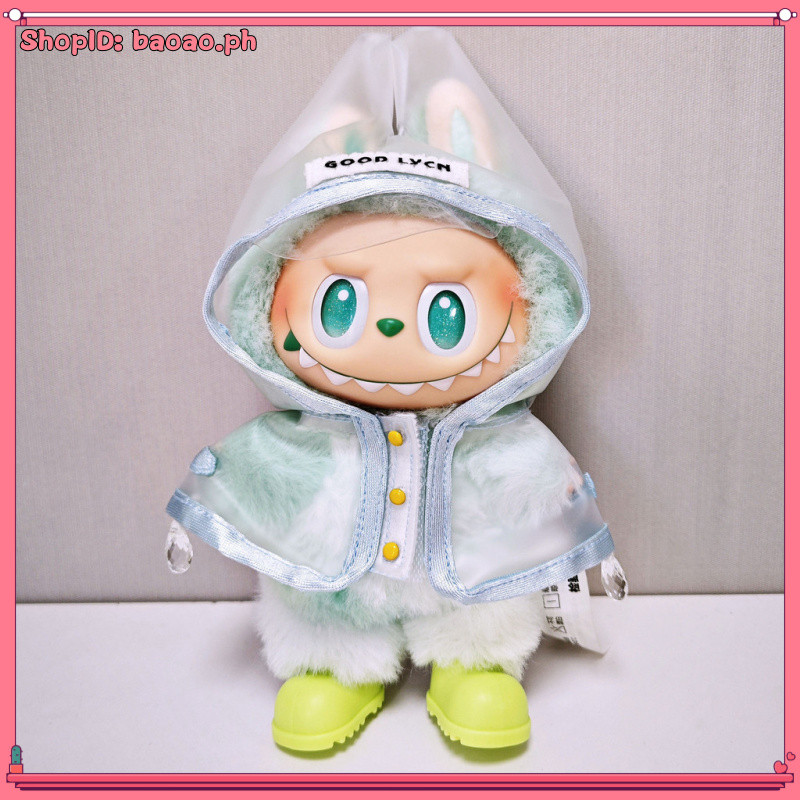 15cm 17cm Labubu Clothes Transparent Raincoat For Labubu V1 V2 V3 ...