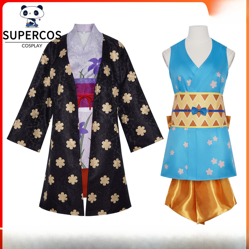 One Piece Nico Robin Nami Cosplay Costume Summer Kimono Full Set ...