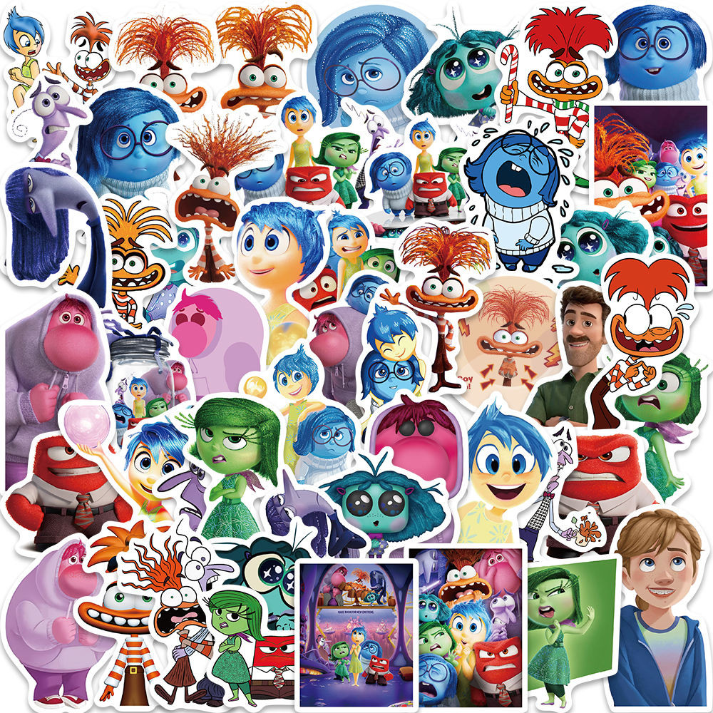50PCS Inside Out 2 Stickers Movie Cartoon Sadness & Disgust DIY ...