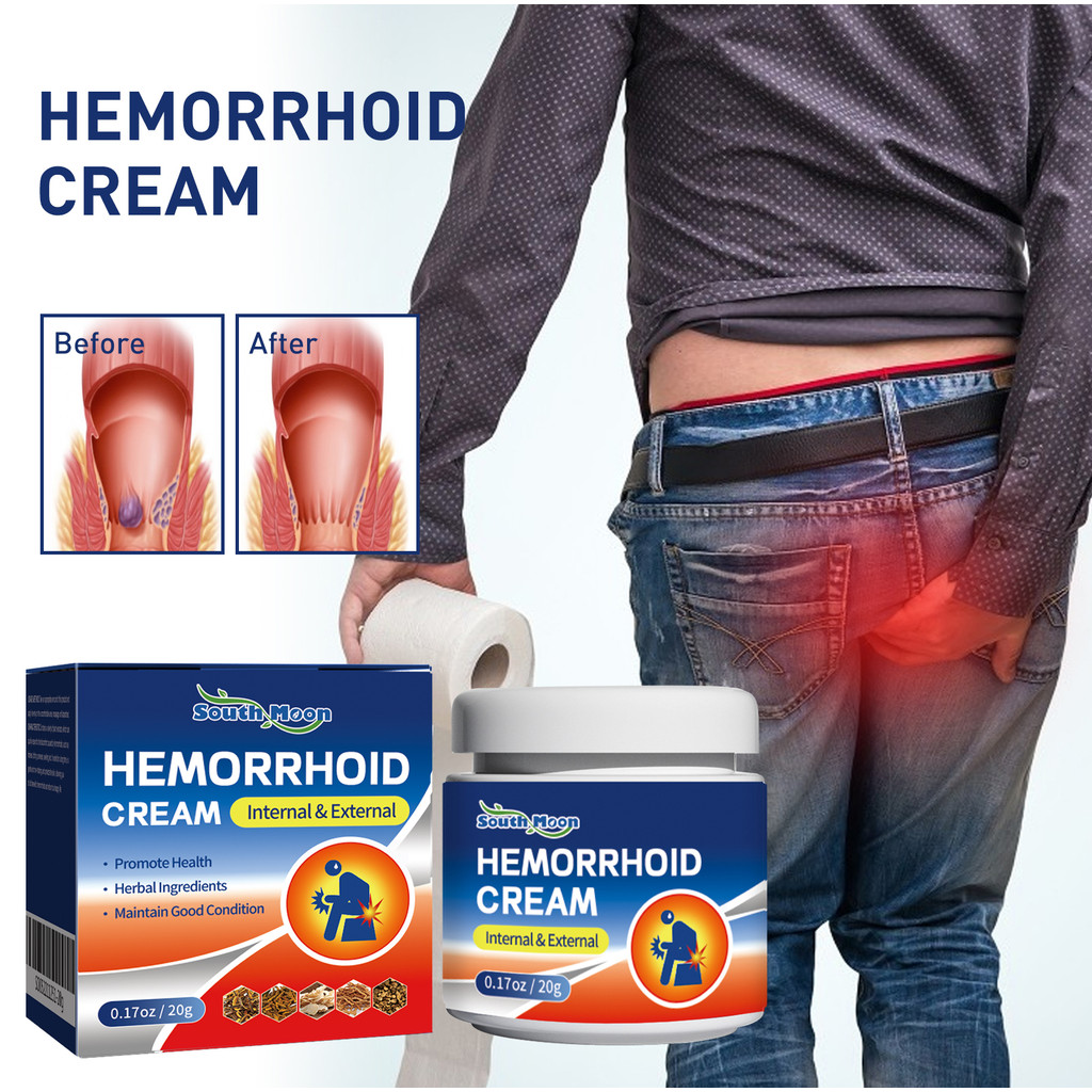 South Moon Hemorrhoid Cream 20g Internal External Promote Health Herbal ...