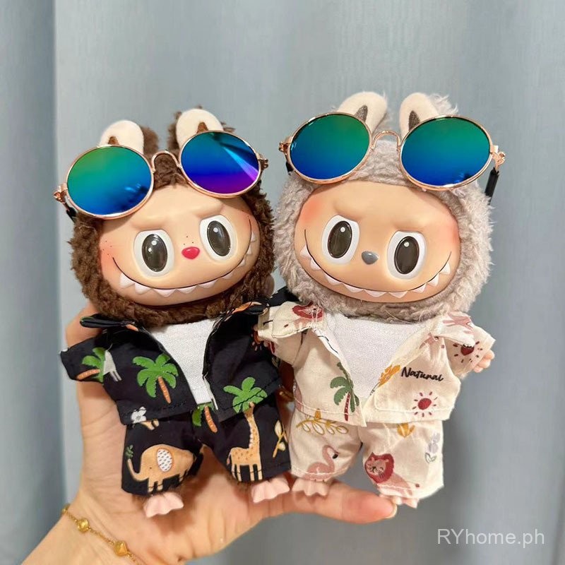 （only clothes)Coconut Tree Beach Suit for the monster labubu v1 v2 ...