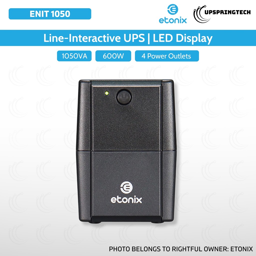 Etonix 1050VA/600W Line-Interactive UPS – LED Display, 4 Outlets, Battery Backup | Shopee ...