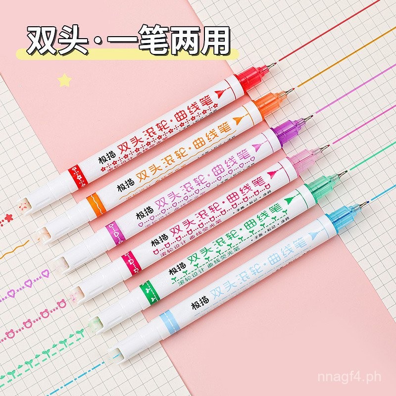 Flower Pattern Outline Curve Pen Journal Pattern Color Marker ...