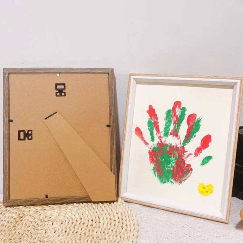 DIY Couple Hand print Photo Frame 10 inch Wooden Shadow Box Handprint ...