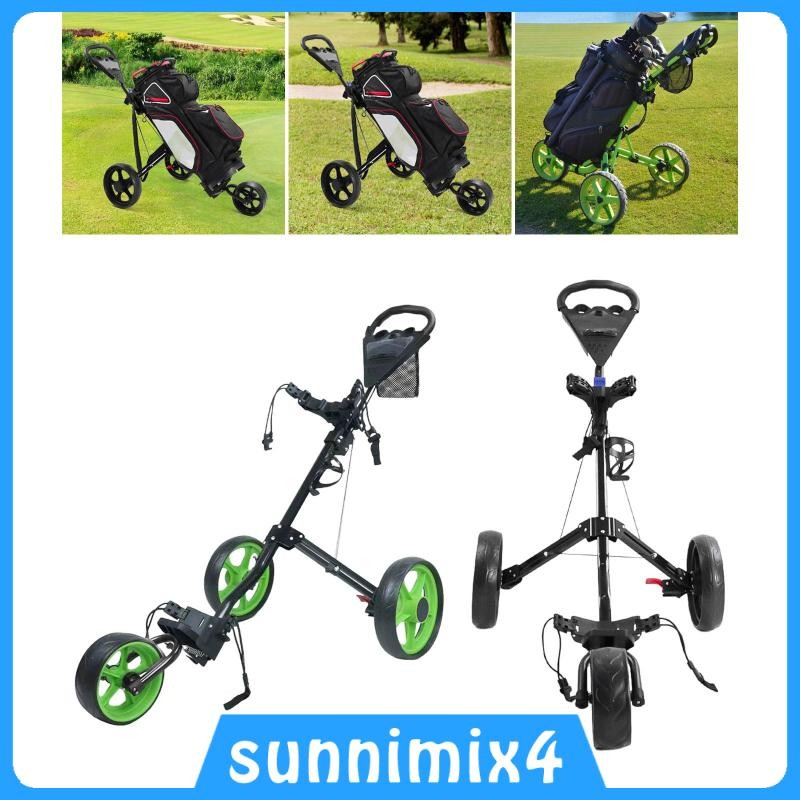 [HSports] Golf Push Trolley Lightweight 3 Wheel Caddy Cart for Golf Bag ...