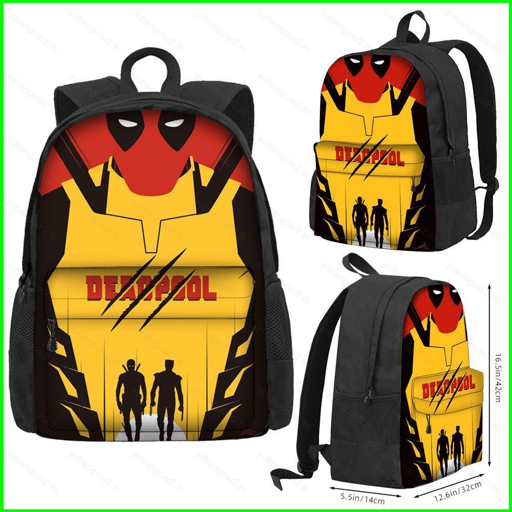 YB2 Deadpool & Wolverine Backpack Student Large Capacity Lightweight ...