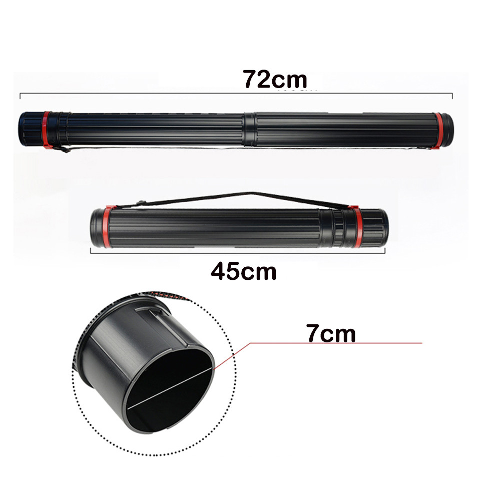 Extendable Poster Tube, Round Black Telescoping Art Drafting Tube ...