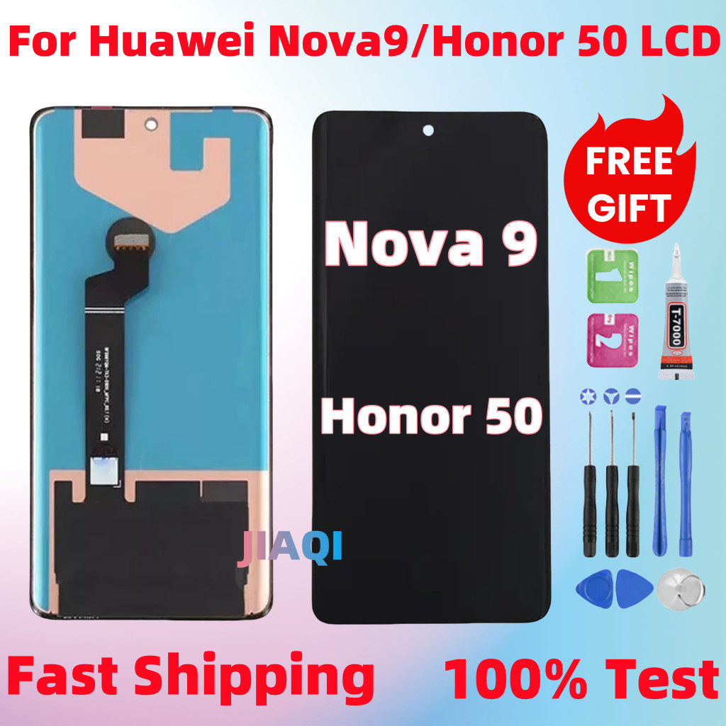 6.57" OLED For Huawei Nova 9 NAM-LX9 LCD Display Touch Screen Digitizer For Honor 50 NTH-NX9 LCD ...