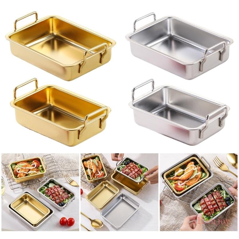 JOY Deep Roasting Pan Rectangle Oven Cake Tin with Handle Stainless ...