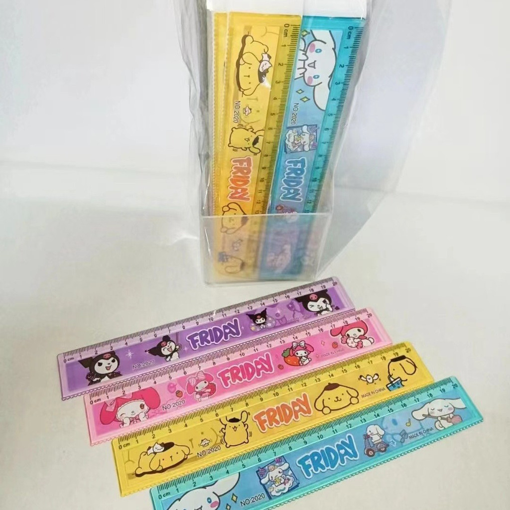 4in1 SANRIO Plastic Ruler 20cm Cinnamoroll Cartoon Student Ruler ...