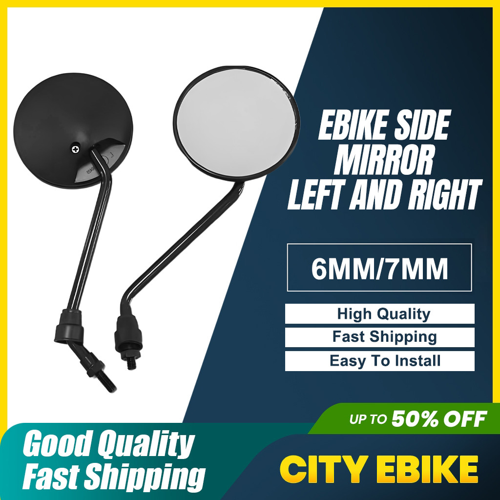 Ebike Side Mirror 6mm 7mm Left and Right Romai Mini Cruz Side mirror ...