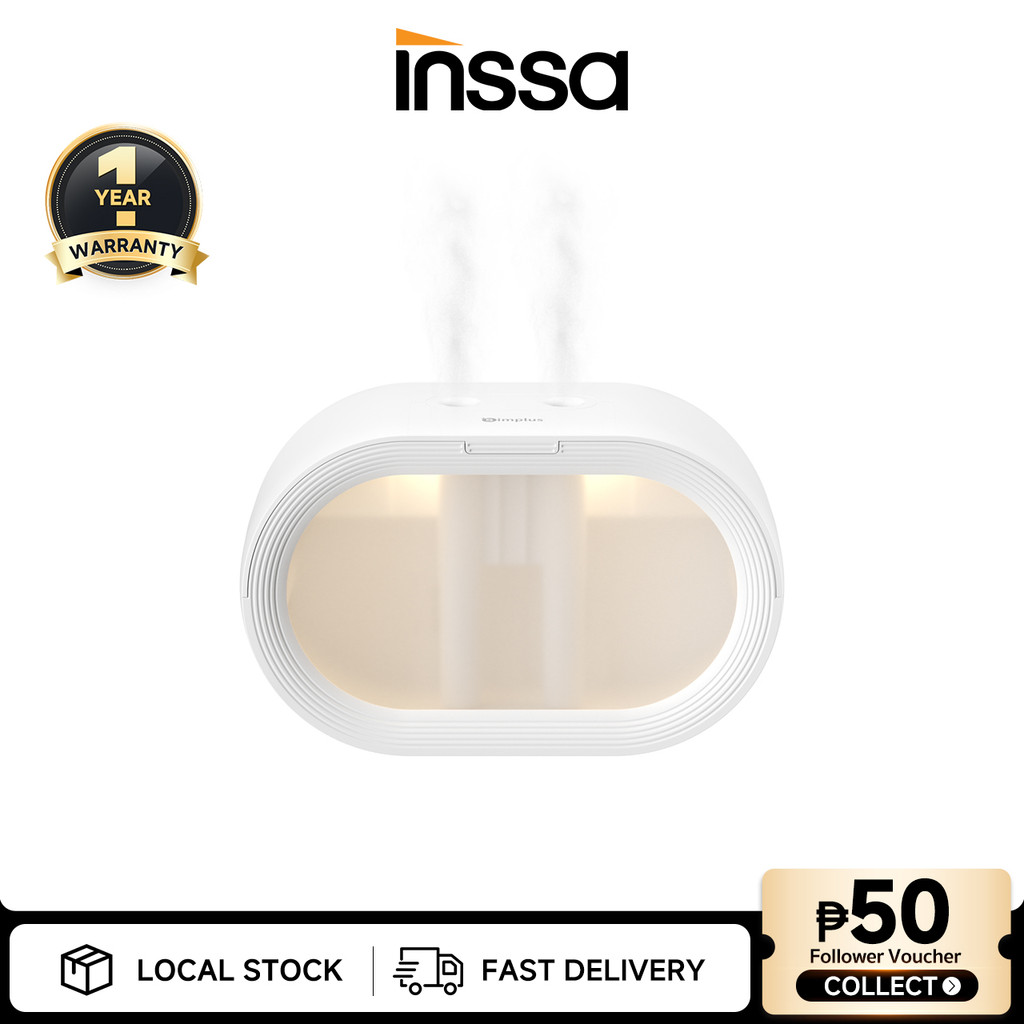 INSSA X Simplus Humidifier Small Desktop Dual-Spray Humidifier with ...