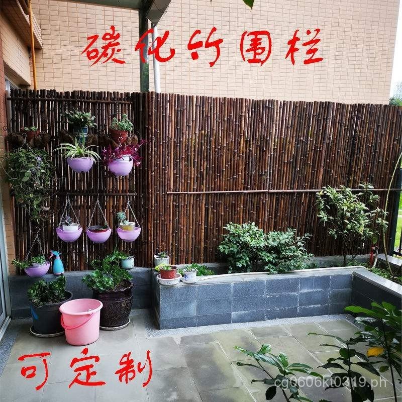 Decorative Partition Garden Anti-Corrosion Bamboo Fence Carbonized ...