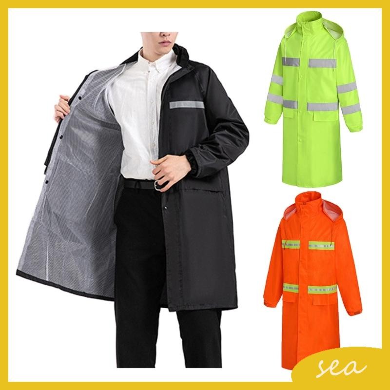 SC Long Length Waterproof Rain Jacket Construction Work Rain Coat ...
