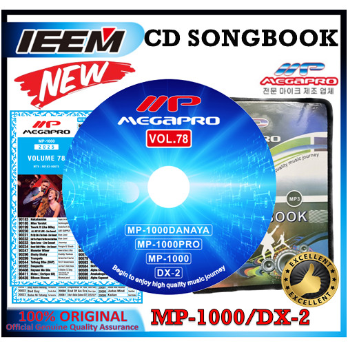 Megapro MP1000 MP1000pro Danaya cd with Songbook vol78 (original ...