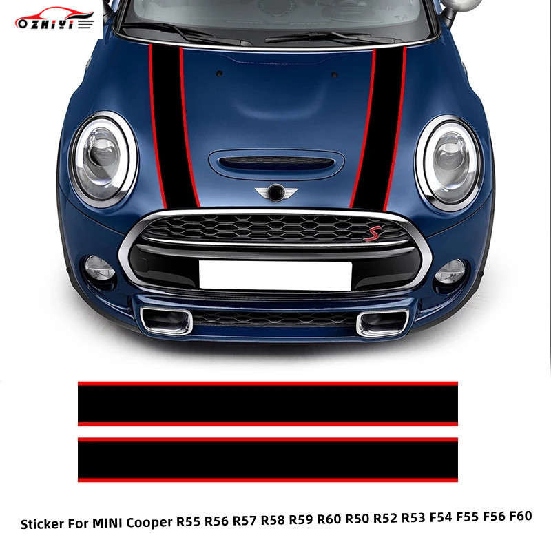 Car Engine Cover Hood Decal Bonnet Sticker Decor For MINI Cooper R55 ...