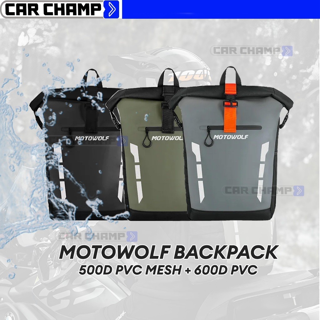 Motowolf Backpack, Dry Bag for Motorcycle RIders, Riding Gear ...