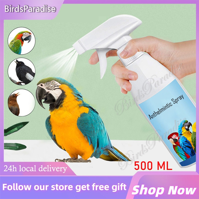 500ml Parrot Anthelmintic Spray Anti Lice & Mites for Birds Lovebirds ...