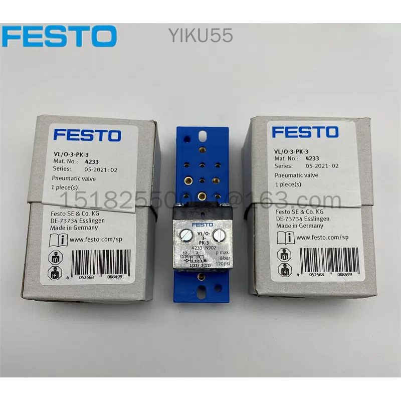 FESTO Pneumatic control valve VL/O-J-3-PK 4233 JD-5-PK-3 4901 10772 ...