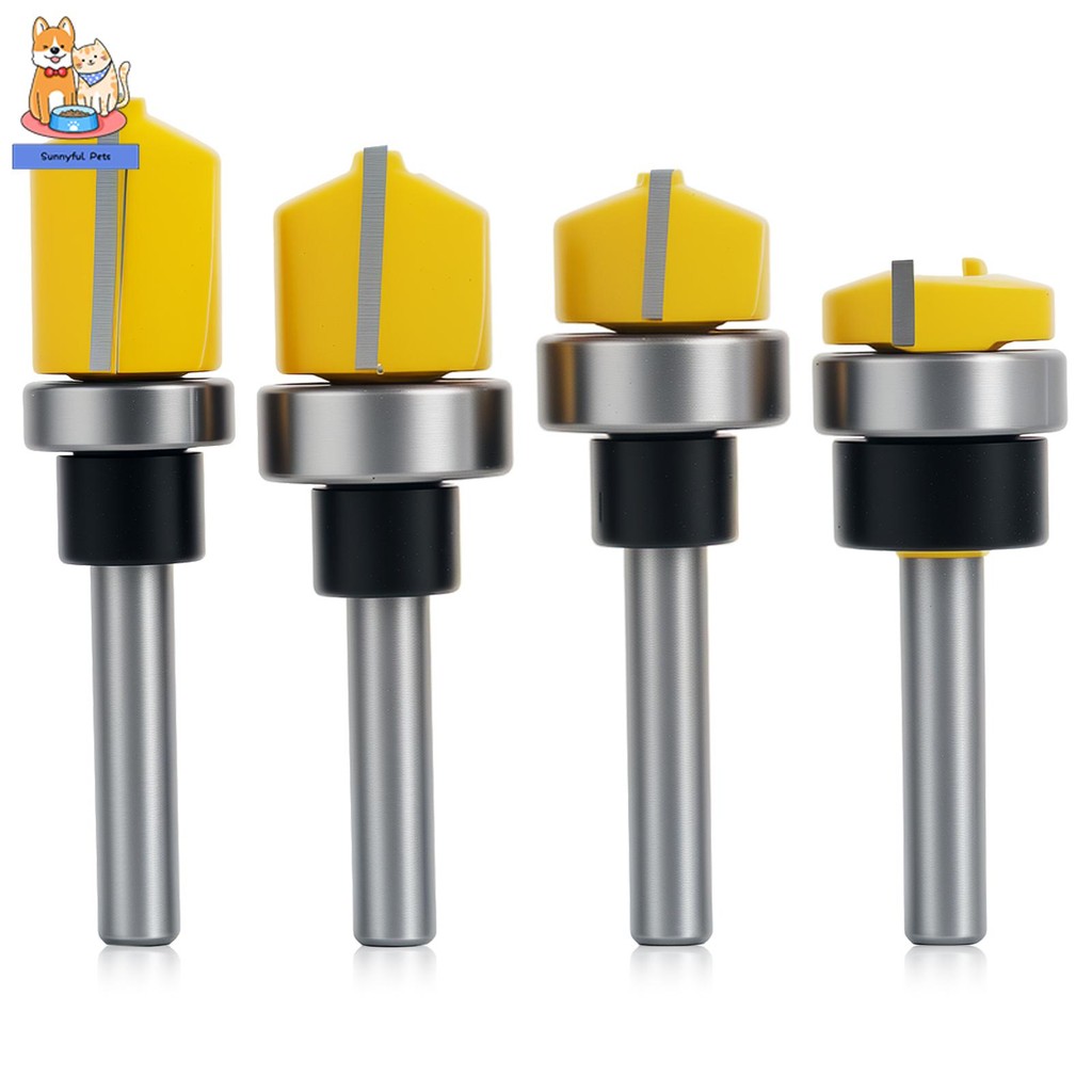 4Pcs Hinge Mortise Router Bit Carbide Flush Trim Router Bit Set Smooth ...