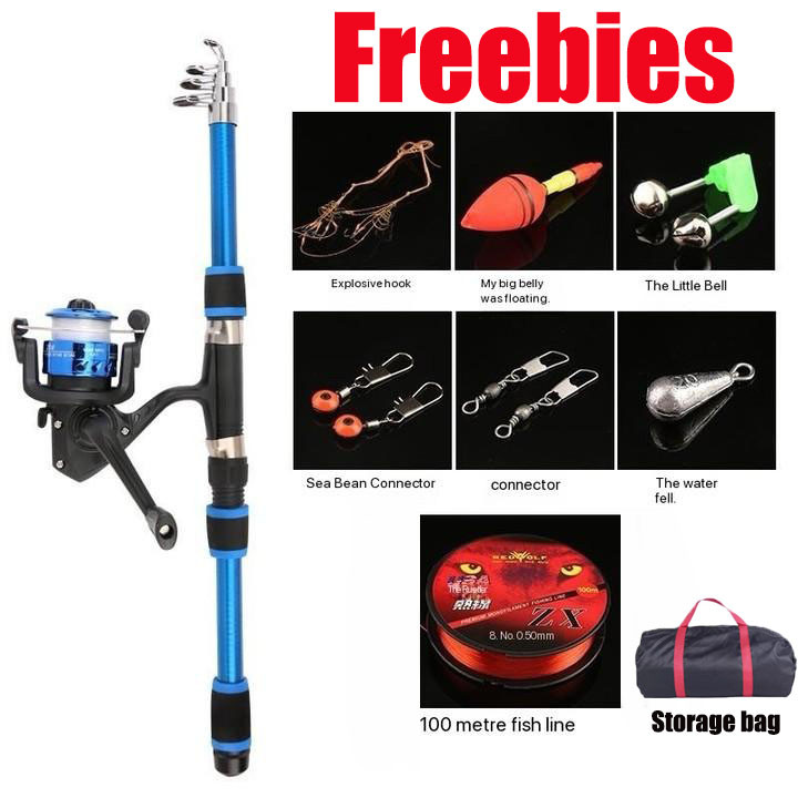 Fishing Rod and Reel Set Fishing Rods Set Full Set Fish rods1.8m ...